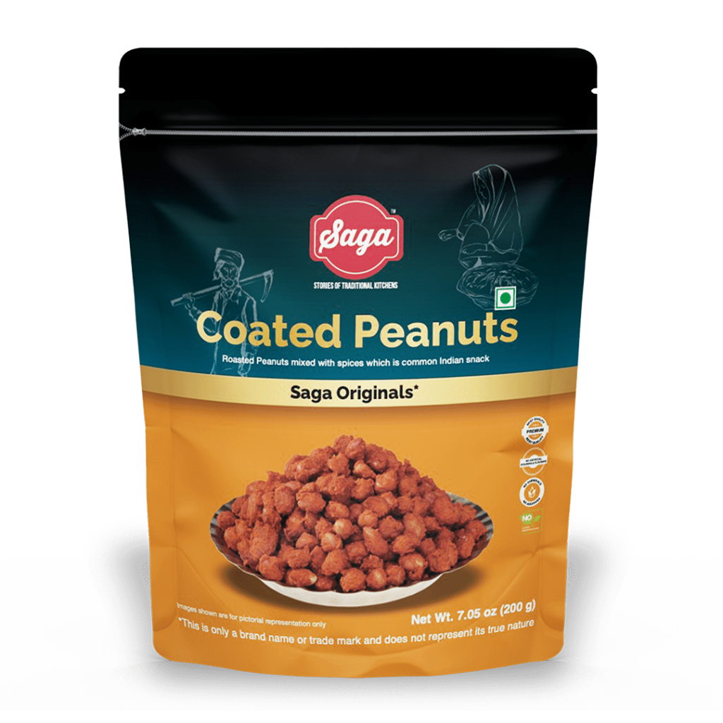 Buy Coated Peanuts Online | Crunchy & Spicy Peanuts | Saga Foods