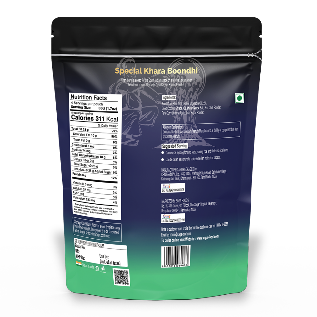 Buy Special Khara Boondi Online | Ready to Eat Snacks | Saga Foods